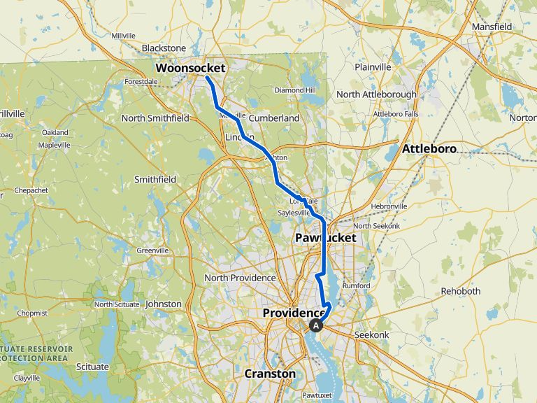 Blackstone River Greenway Cycle Path | bike Tour | Komoot